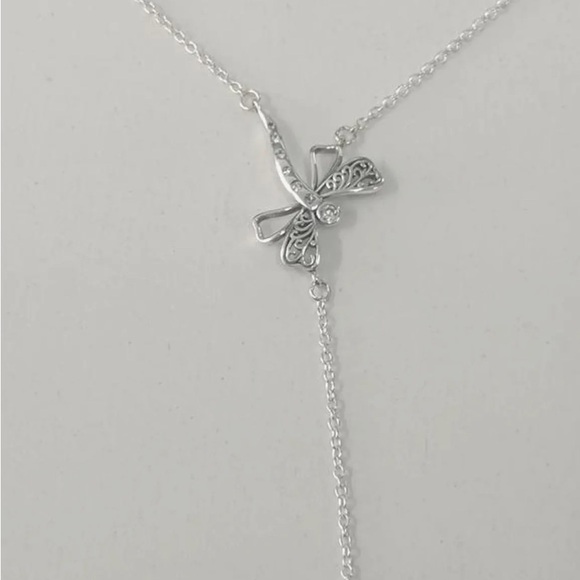 Pandora | Jewelry | Pandora Dreamy Dragonfly Lariat Necklace Sterling ...